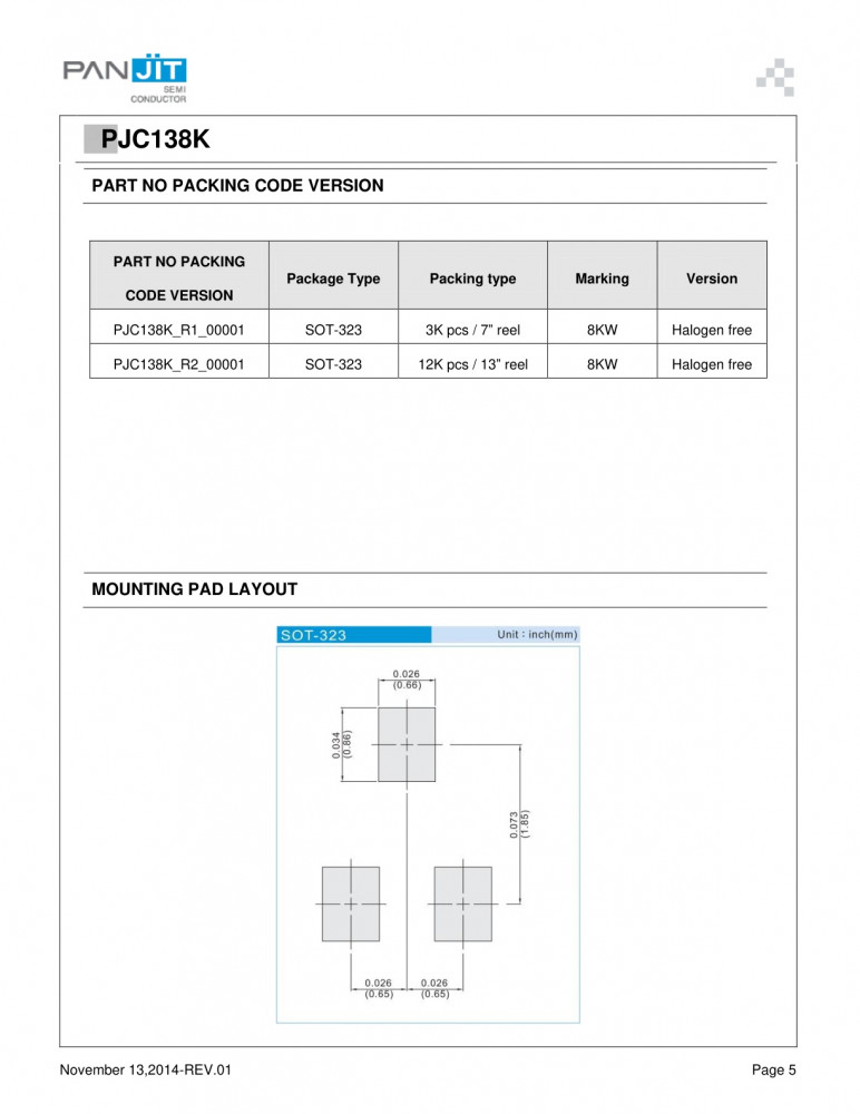 PJC138K datasheet page 5