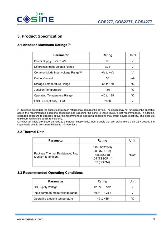 COS4277TR datasheet page 3