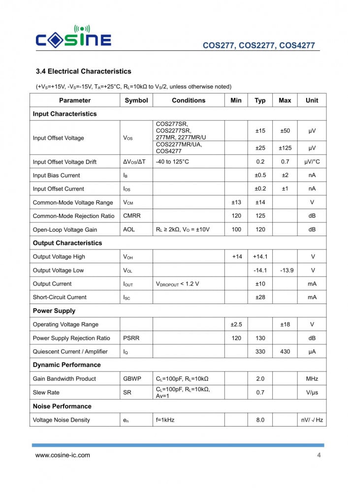 COS4277TR datasheet page 4