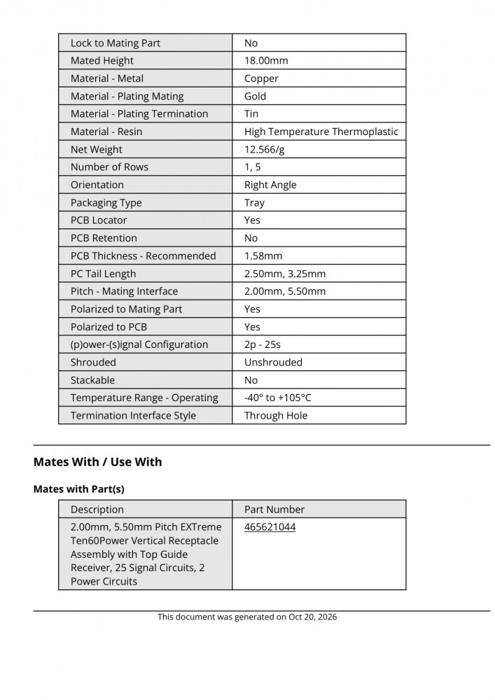 MOLEX 464371044 technical document page 3