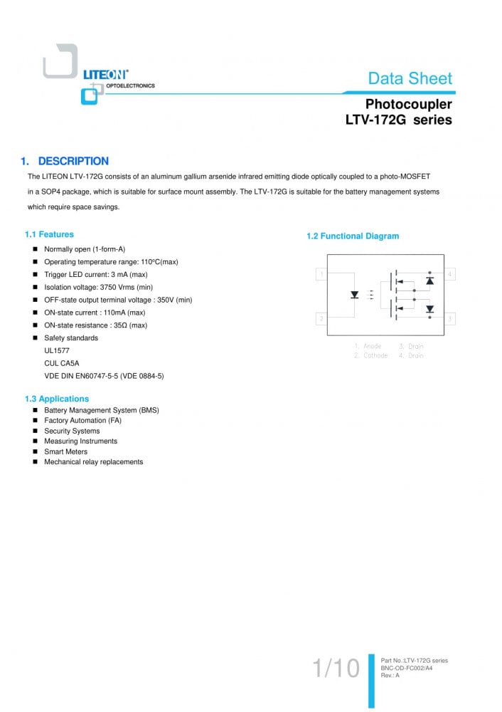 LTV-172G datasheet page 2