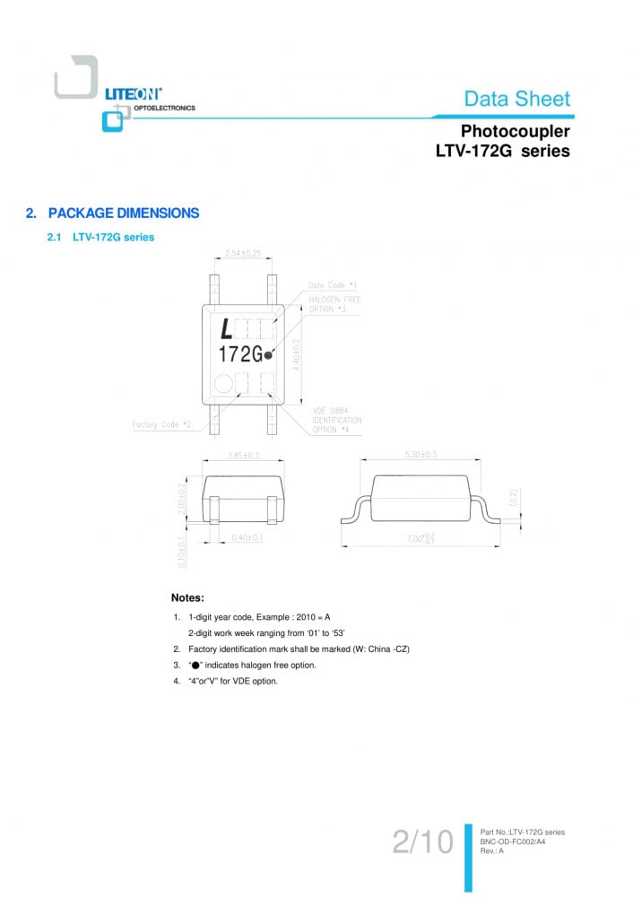 LTV-172G datasheet page 3