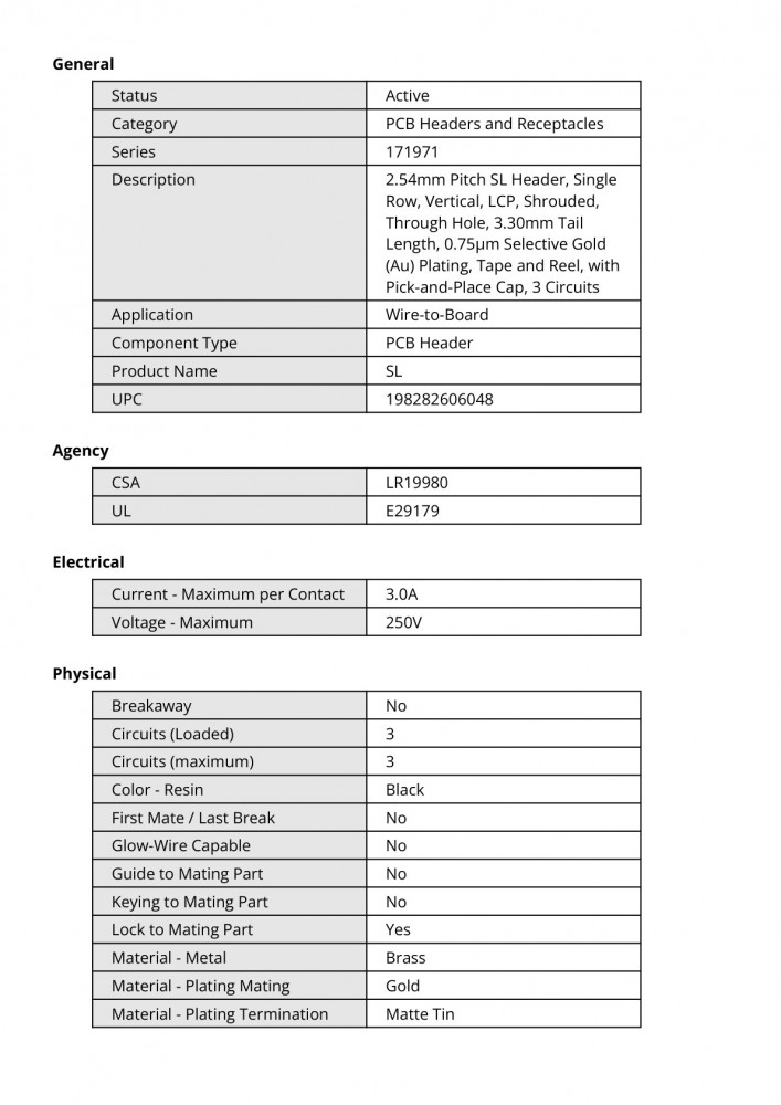 MOLEX 1719711203 technical document image, page 2