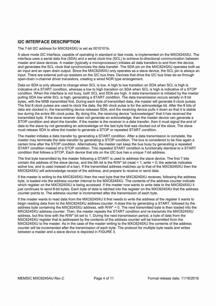 MXC6245XU datasheet page 4