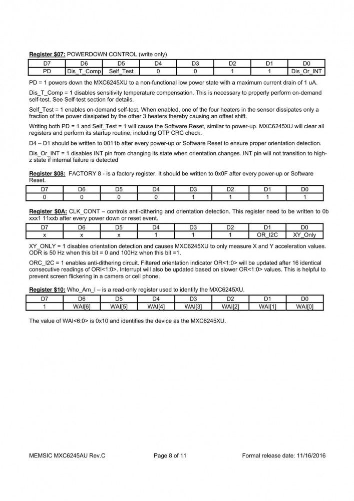 MXC6245XU datasheet page 8