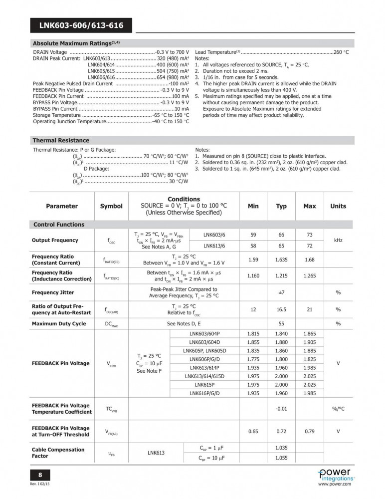 LNK616DG-TL datasheet page 8