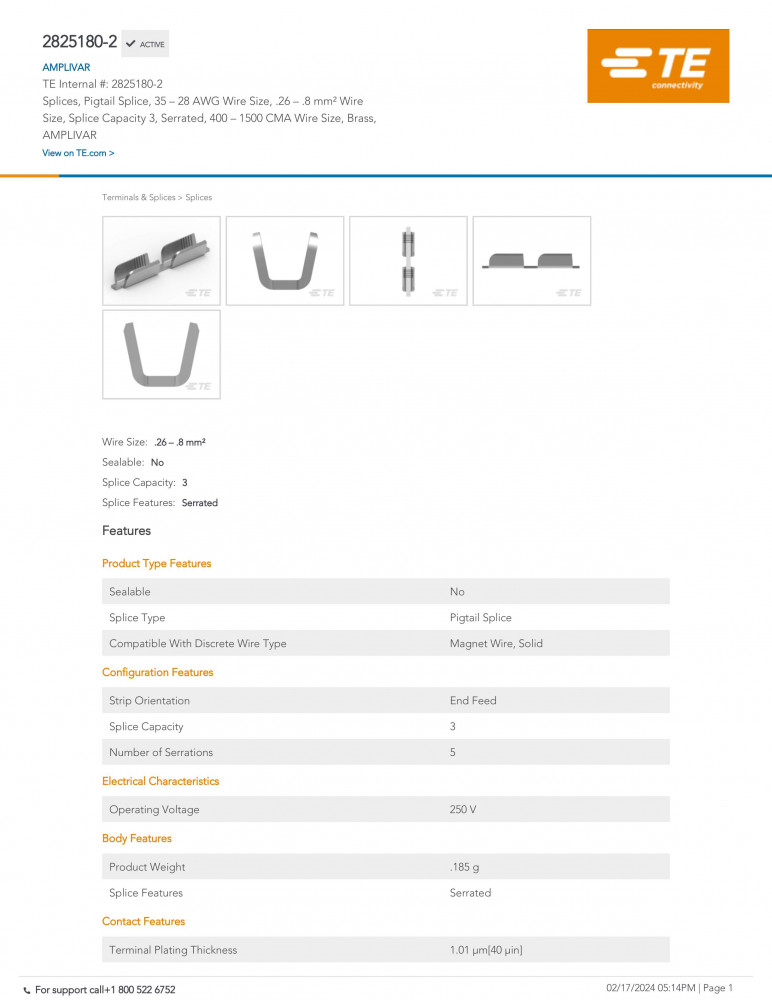 2825180-2 technical document page 1