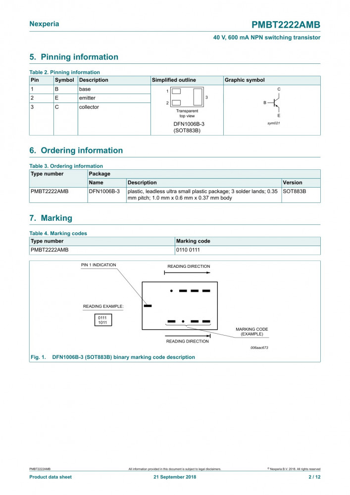 PMBT2222AMBYL datasheet page 2