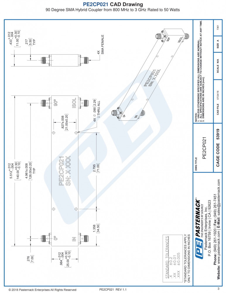 PE2CP021 technical document page 3