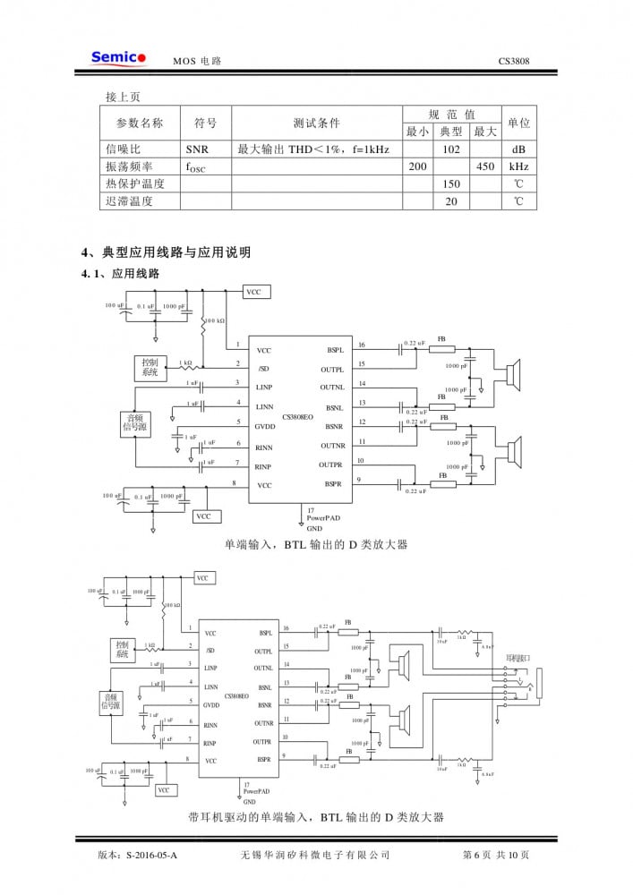 CS3808EO datasheet page 6