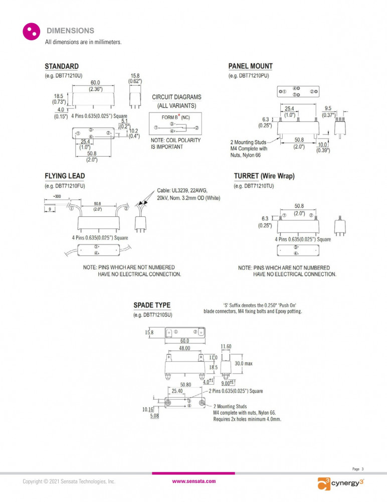 DBT71210U technical document page 3