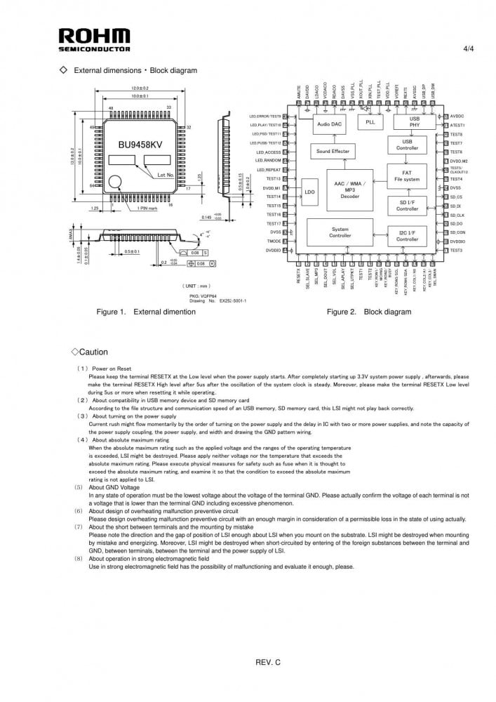 BU9458KV-E2 datasheet page 4