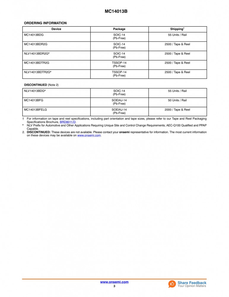 MC14013B datasheet page 3