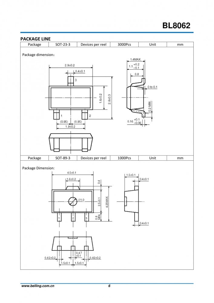 BL8062 datasheet page 6