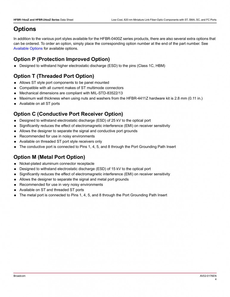 HFBR-2422Z datasheet page 4