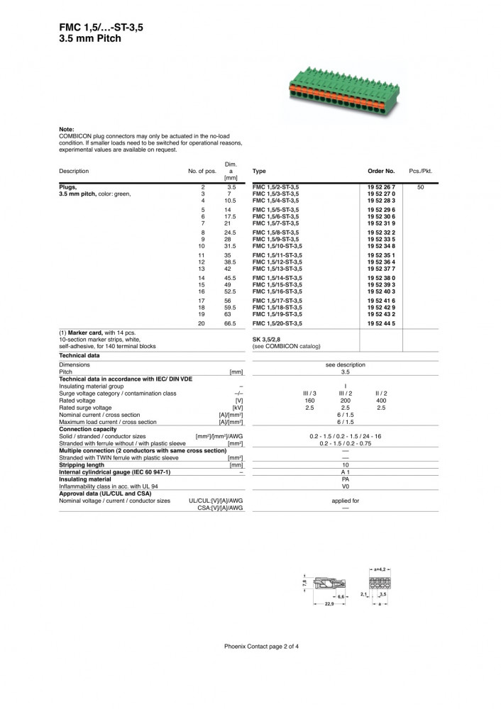 Phoenix Contact 1952267 technical document page 2