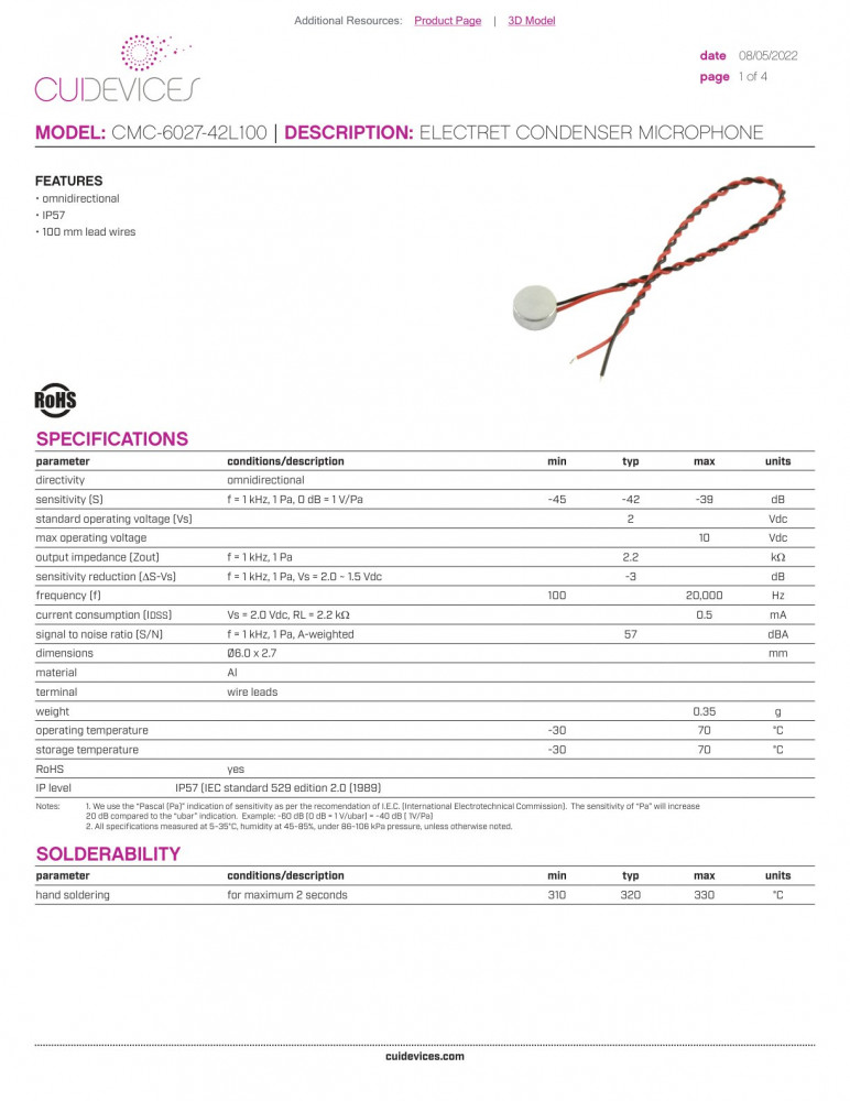 CMC-6027-42L100 datasheet page 1