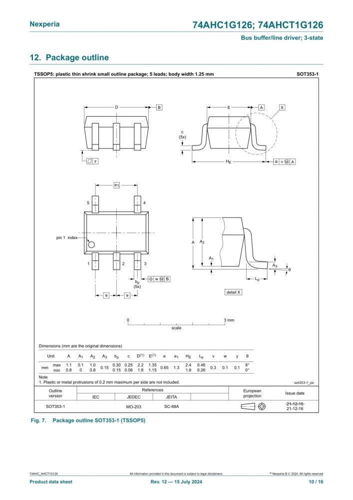 74AHCT1G126GW,125 datasheet page 10