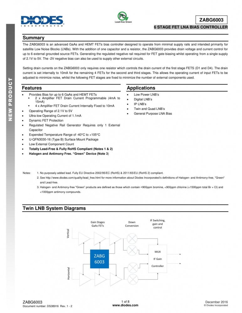 ZABG6003 datasheet page 1