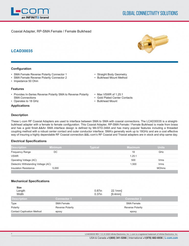 LCAD30035 technical document page 1