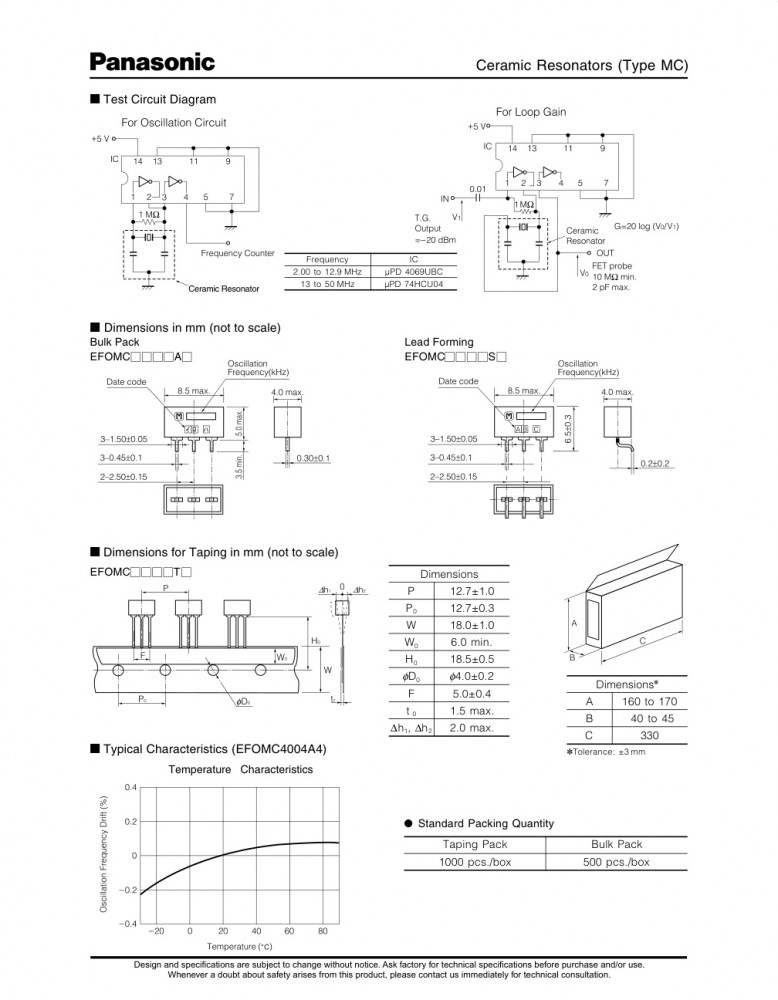 PANASONIC EFO-MC8004A4 technical document page 2