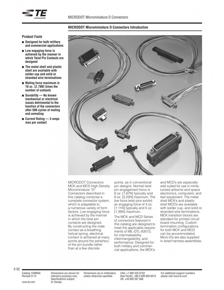 MICRODOT catalog page 1