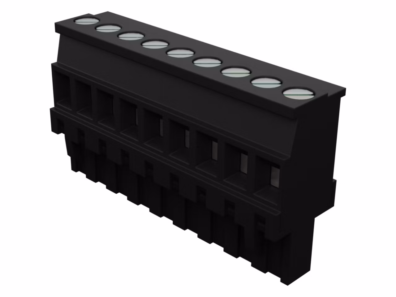 5.08mm Pitch Eurostyle Vertical Plug, with Reverse Imprinting, Front Wire Entry, Black, 9 Circuits for sale