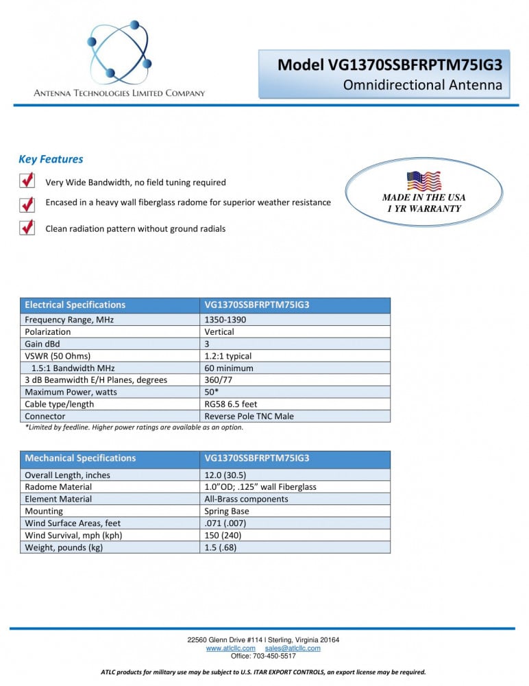 VG1370SSBFRPTM75IG3 technical document preview