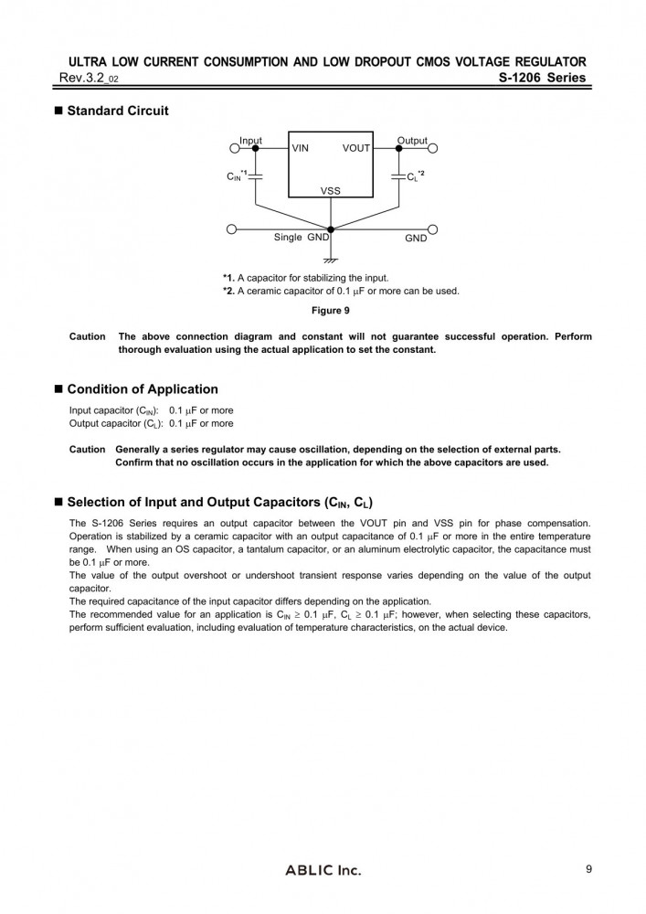 ABLIC S-1206 datasheet page 9