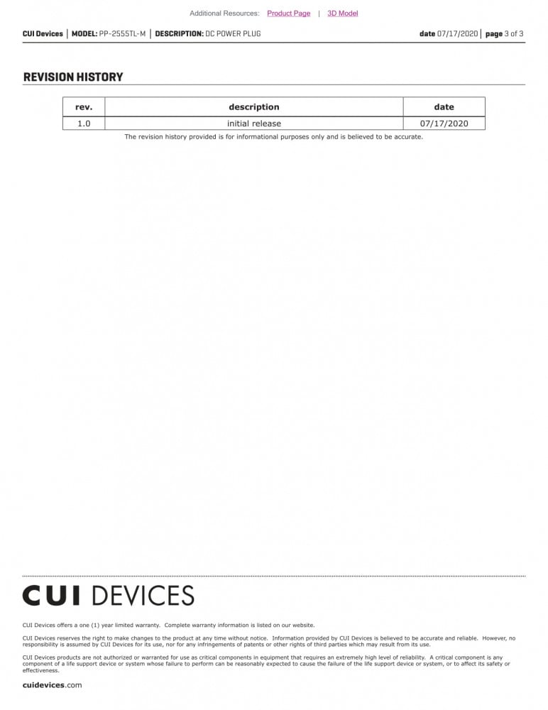 PP-2555TL-M technical document page 3