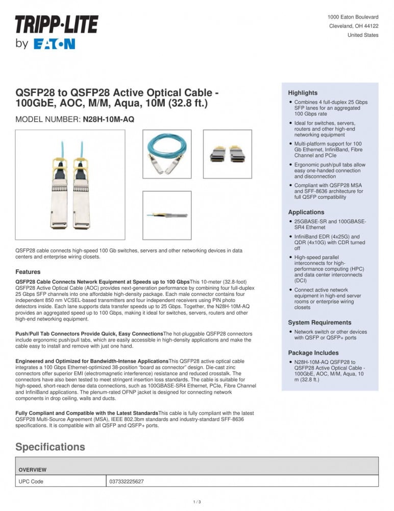 N28H-10M-AQ technical document page 1