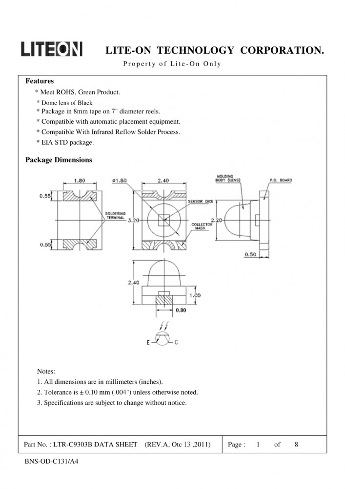 LTR-C9303B datasheet page 2