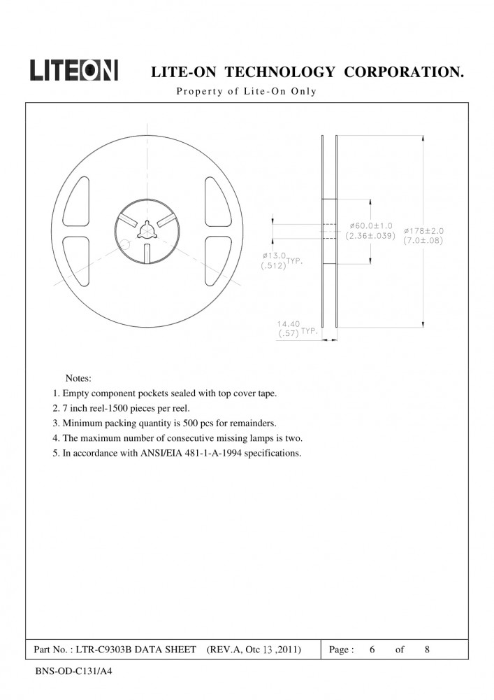 LTR-C9303B datasheet page 7
