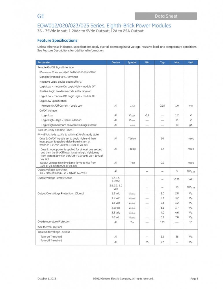 EQW012A0A datasheet page 5