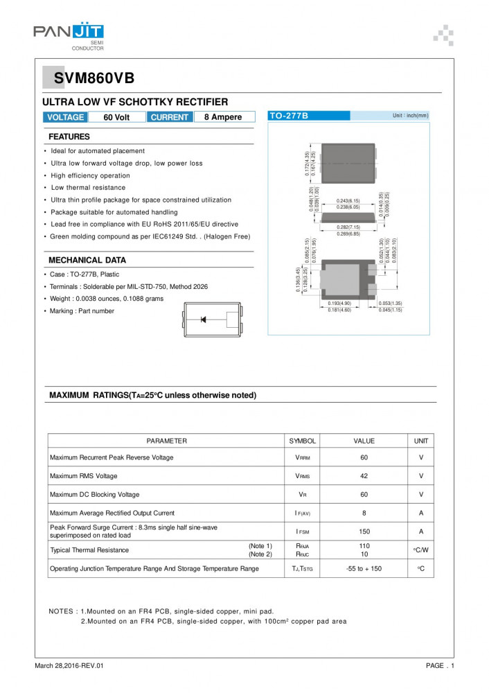 SVM860VB datasheet page 1