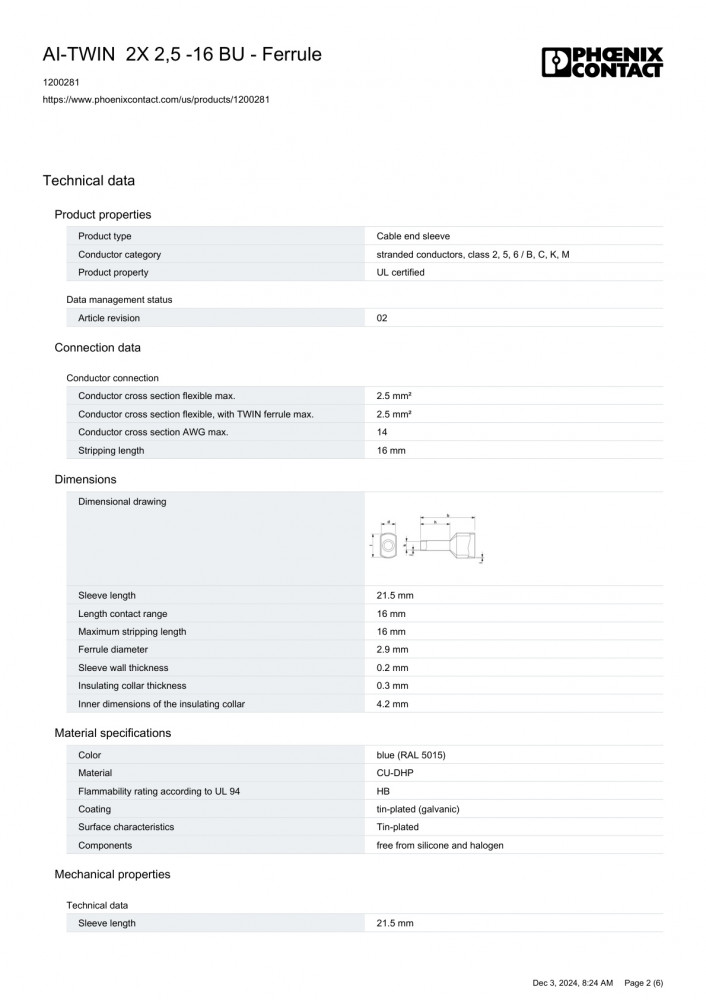 Phoenix Contact 1200281 product document page 2