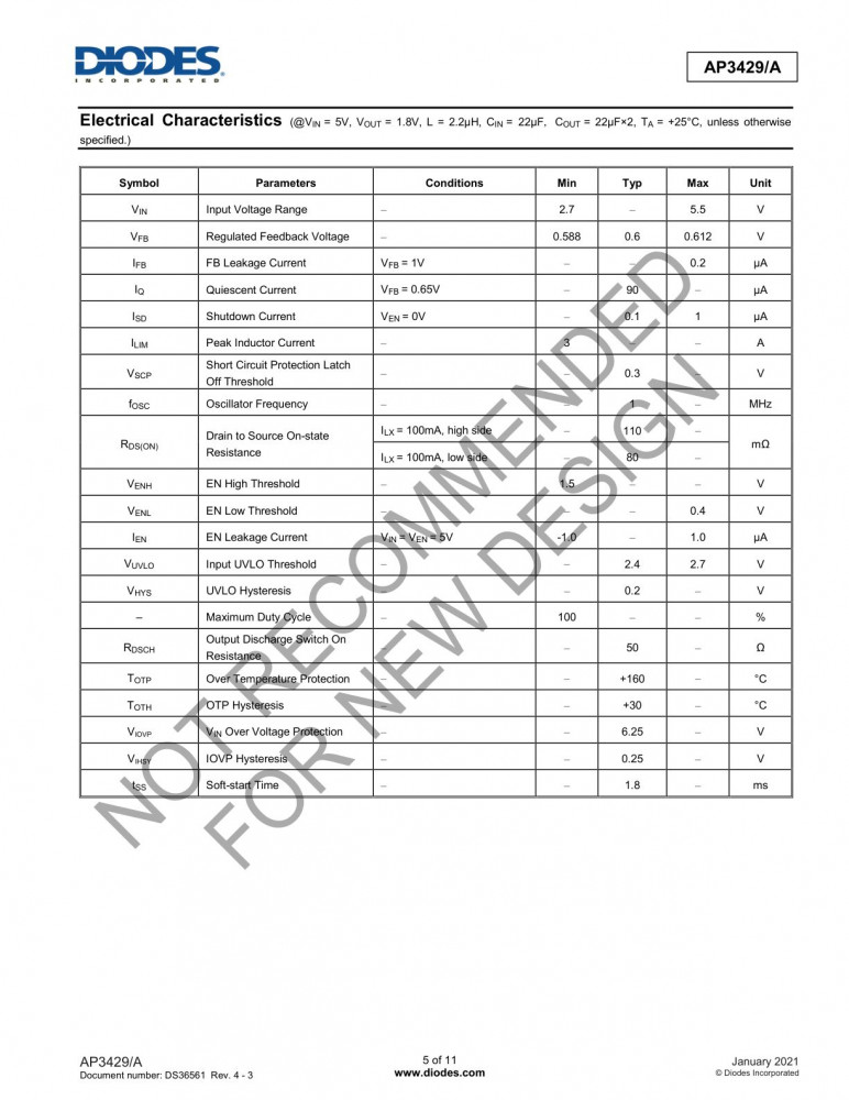 AP3429KTTR-G1 datasheet page 5