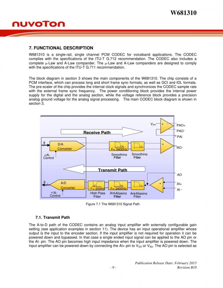 W681310 datasheet page 9