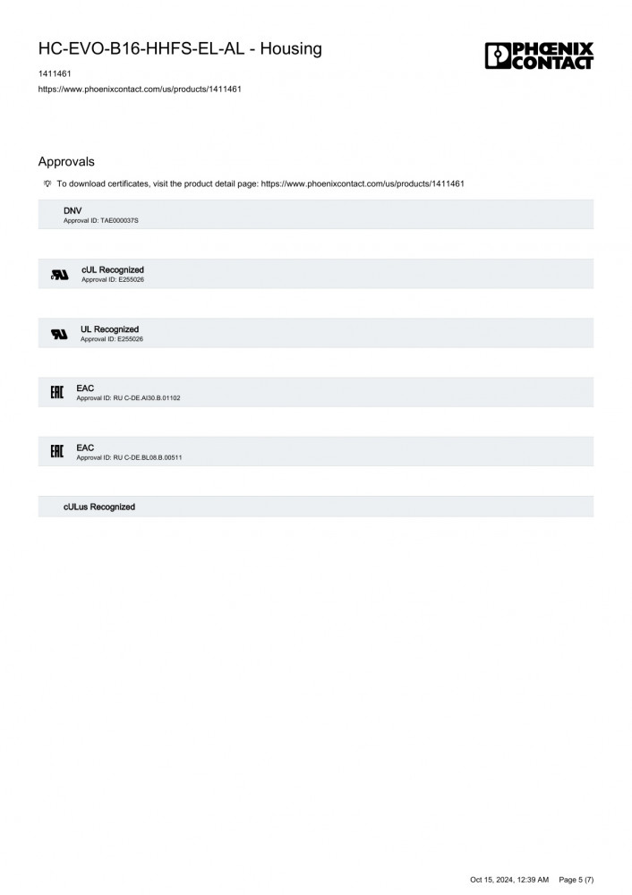 Phoenix Contact 1411461 technical document page 5