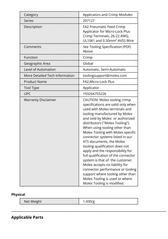 Molex 2130690110 document preview, page 2