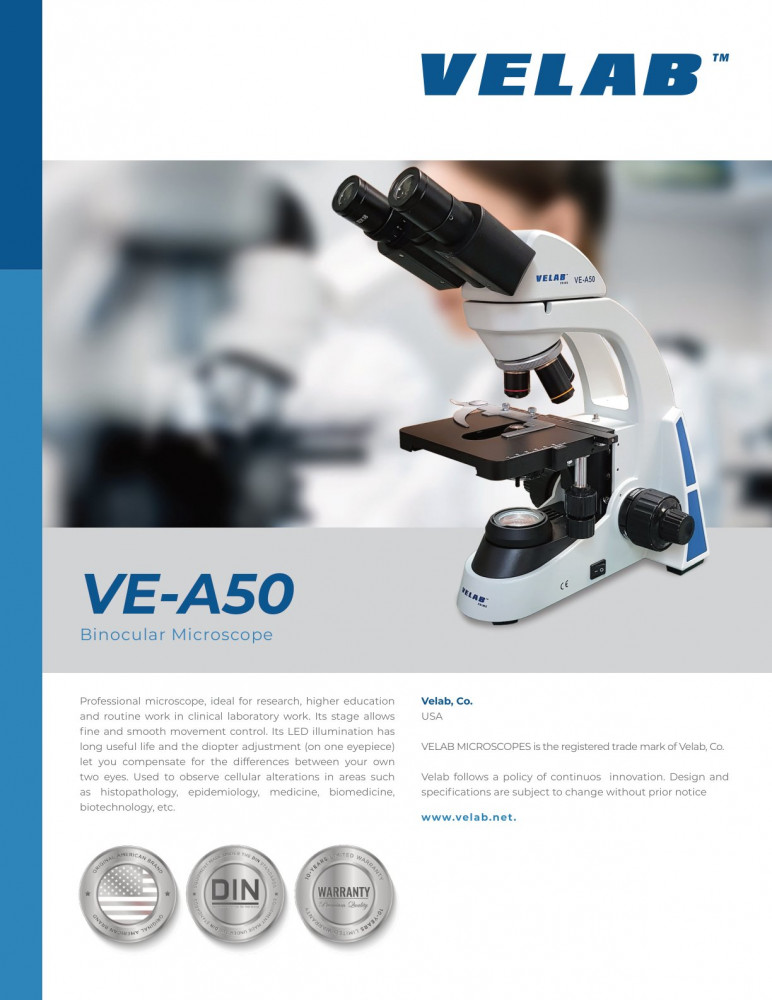 VE-A50 microscope document, page 1