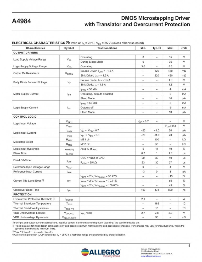 A4984 datasheet page 4
