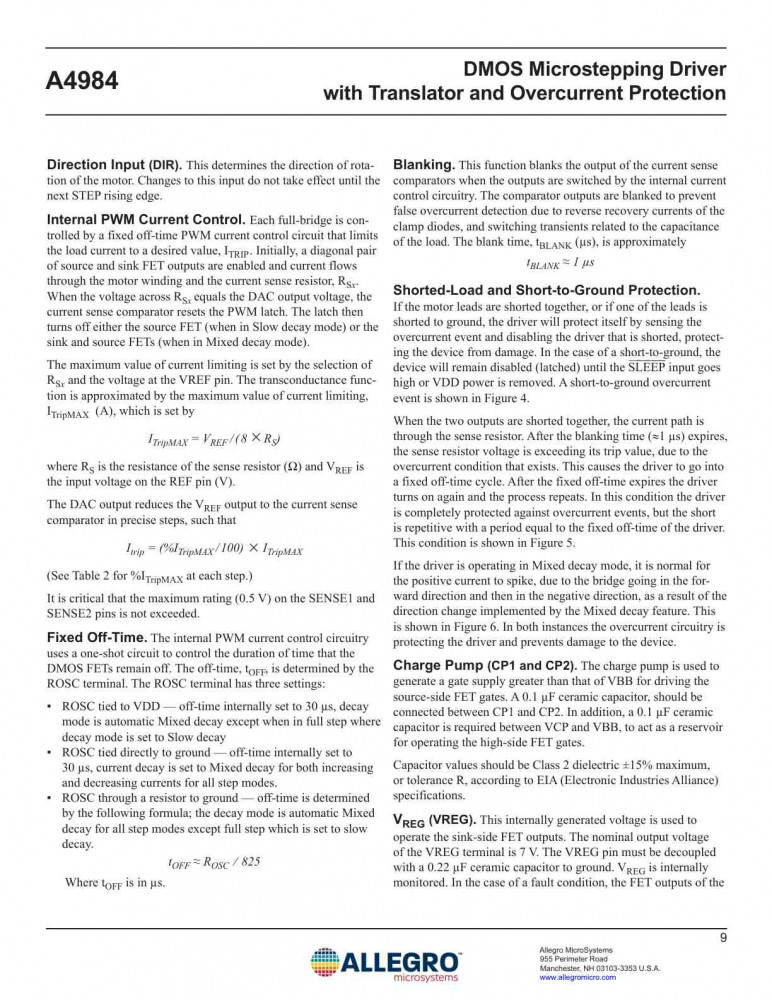 A4984 datasheet page 9