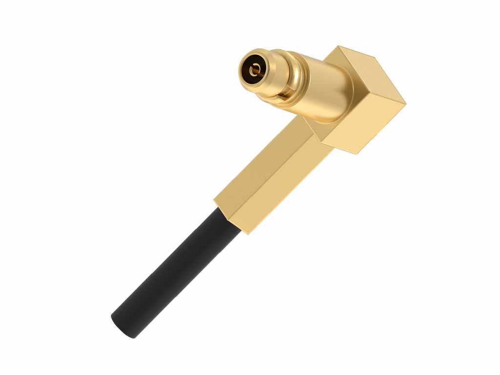 QMA Jack, Straight, PCB Receptacle, Through Hole, Brass Body, Gold (Au) Plated, 50 Ohms