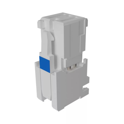 5.00mm Pitch Appli-Mate RAST 5 IDT Housing, Female, 4A, 2 Circuit, Natural, Position Keys 1a & 2b, Code Key d20, Latch Between Circuits 1 & 2, Blue Color Stripe for sale