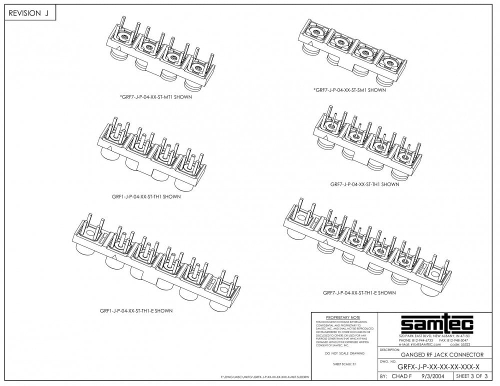 Samtec GRF7 drawing page 3