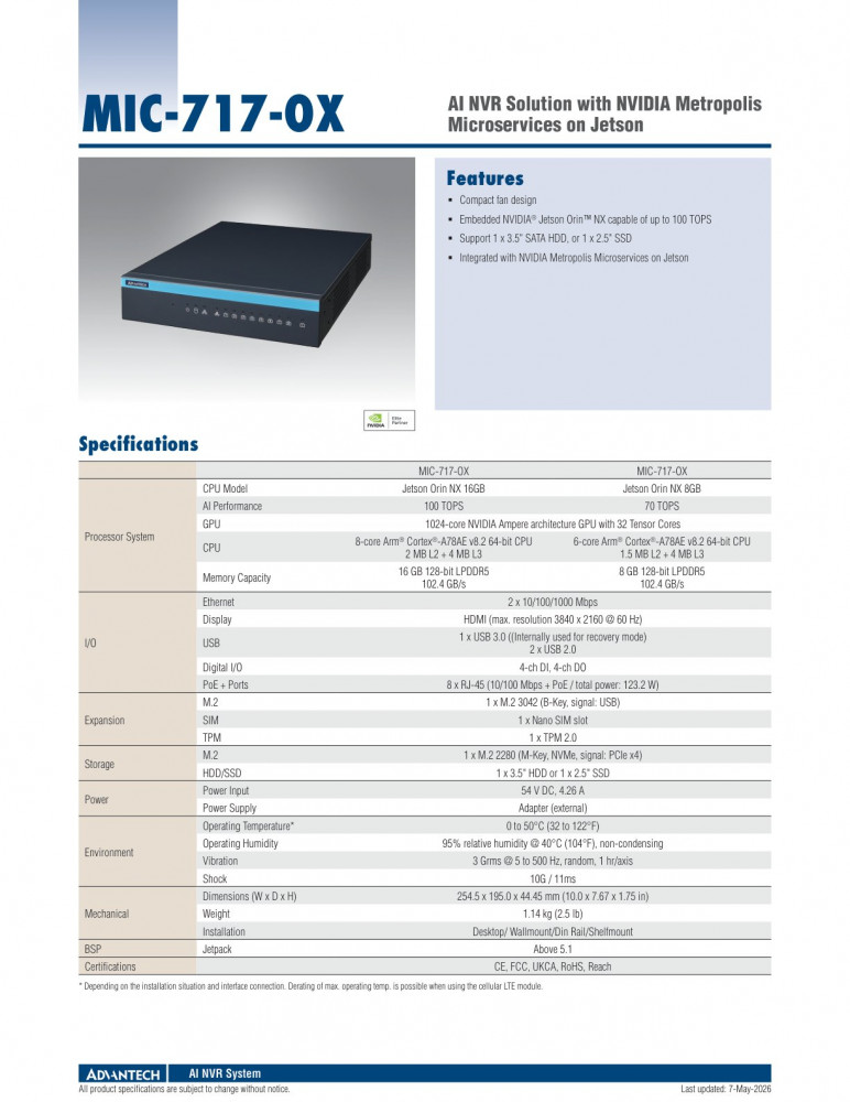 MIC-717-OX technical document page 1