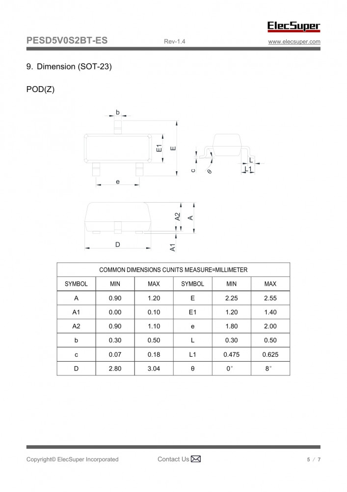 PESD5V0S2BT-ES datasheet page 5