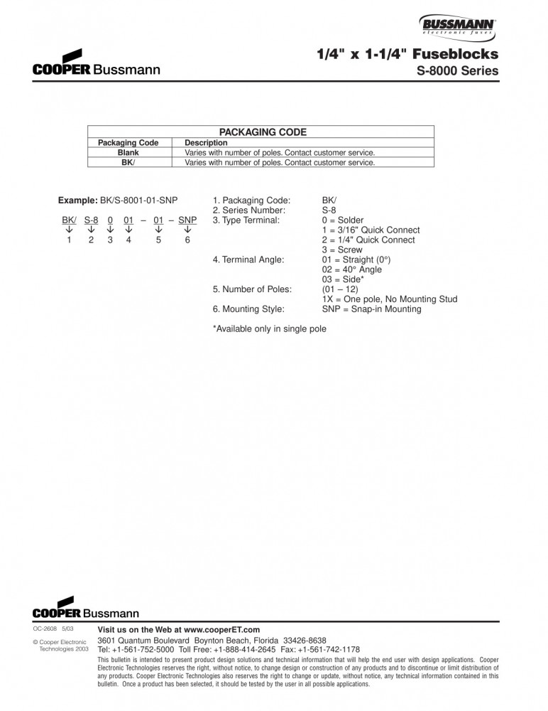 EATON S-8000 series technical document page 2