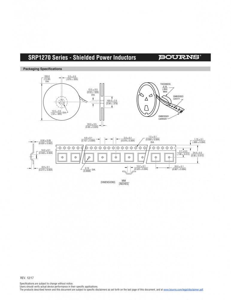 BOURNS SRP1270 datasheet page 3